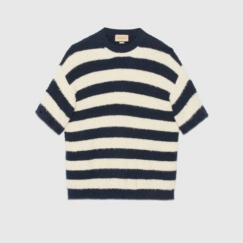 Gucci Striped Brushed Cotton Jumper