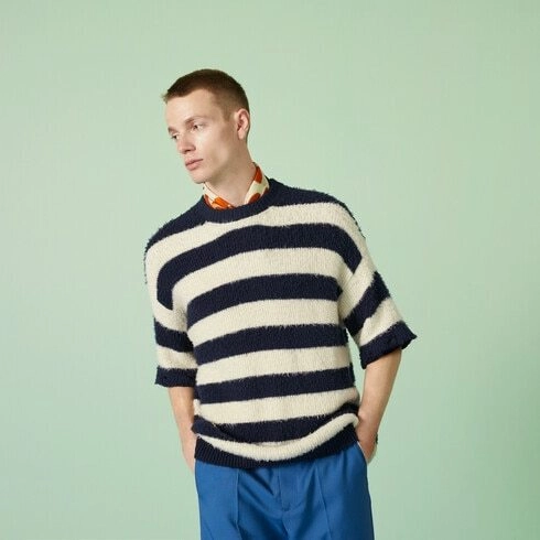 Gucci Striped Brushed Cotton Jumper