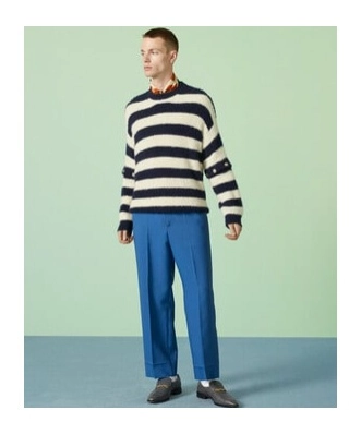 Gucci Striped Brushed Cotton Jumper