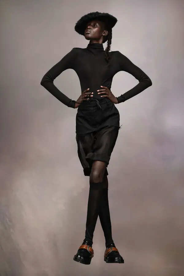 MAISON MARGIELA High Neck Long Sleeve Jumpsuit