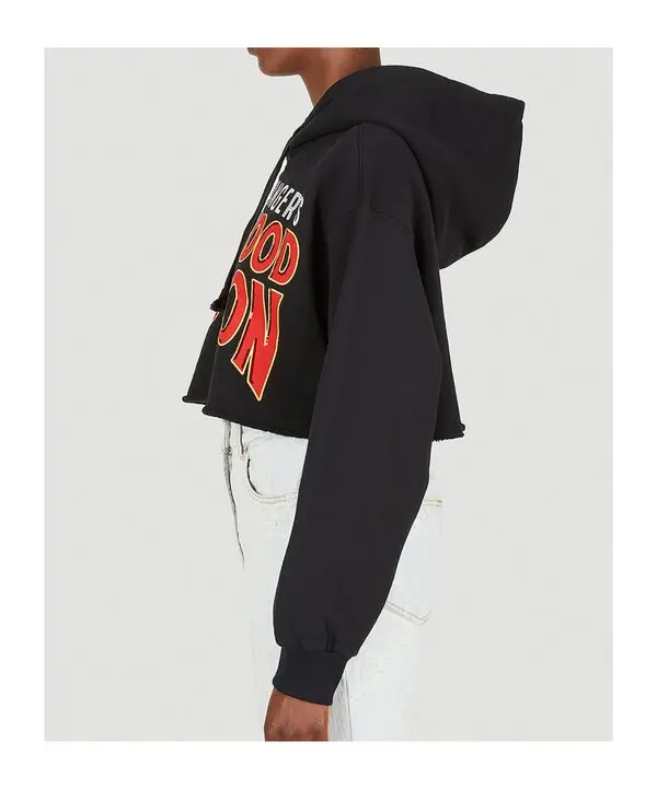 Gucci Hollywood Babylon" Cropped Hoodie
