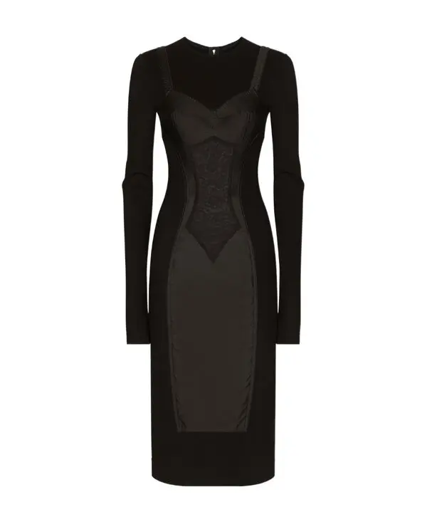 Dolce & Gabbana Detailed Long-sleeved Midi Dress - No