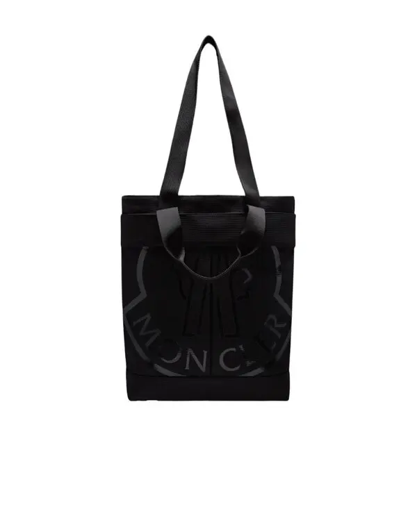 Moncler Logo Printed Tote Bag - Black