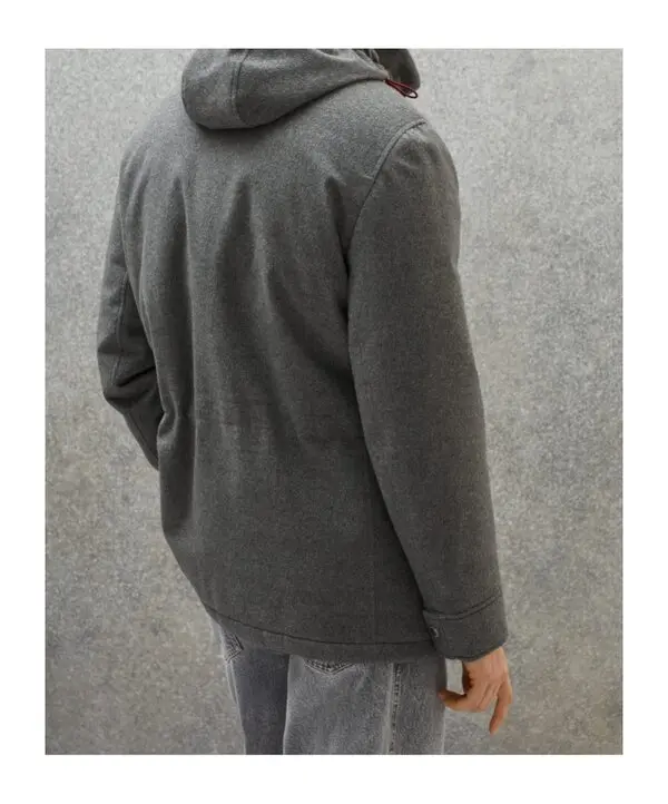Brunello Cucinelli Quilted Long-sleeved Hooded Coat - Gray