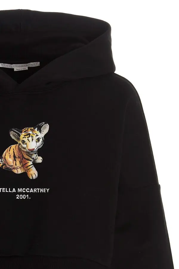 Stella McCartney Cropped Hoodie With Graphic Print