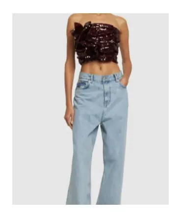 ROTATE BY BIRGER CHRISTENSEN Sequined Zip-up Vest
