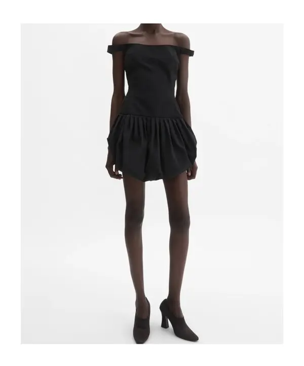 Magda Butrym Off-shoulder Puff Skirt Mini Dress