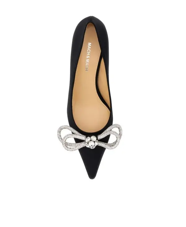 MACHMACH Mach & Mach Double Bow Pointed Toe Pumps