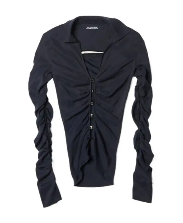 Jacquemus Soffio Stretch Knit Cut-out Shirt
