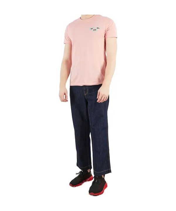 DIESEL® Logo Patch Straight-leg Jeans