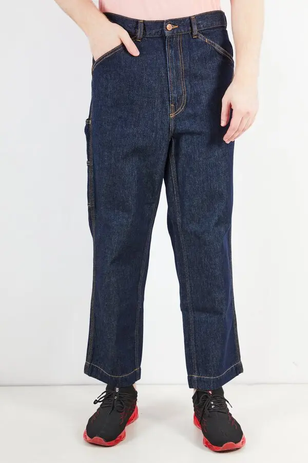 DIESEL® Logo Patch Straight-leg Jeans