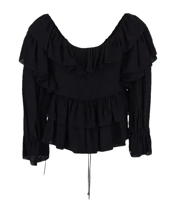 Chloé Ruffled Cropped Blouse