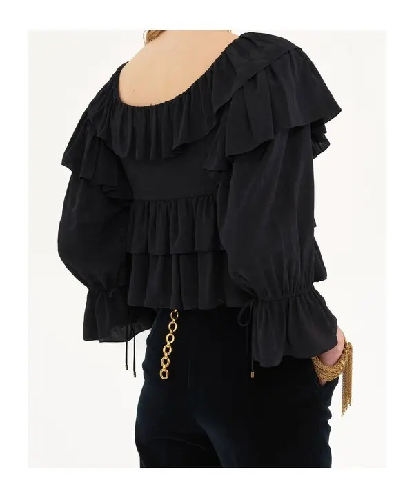 Chloé Ruffled Cropped Blouse