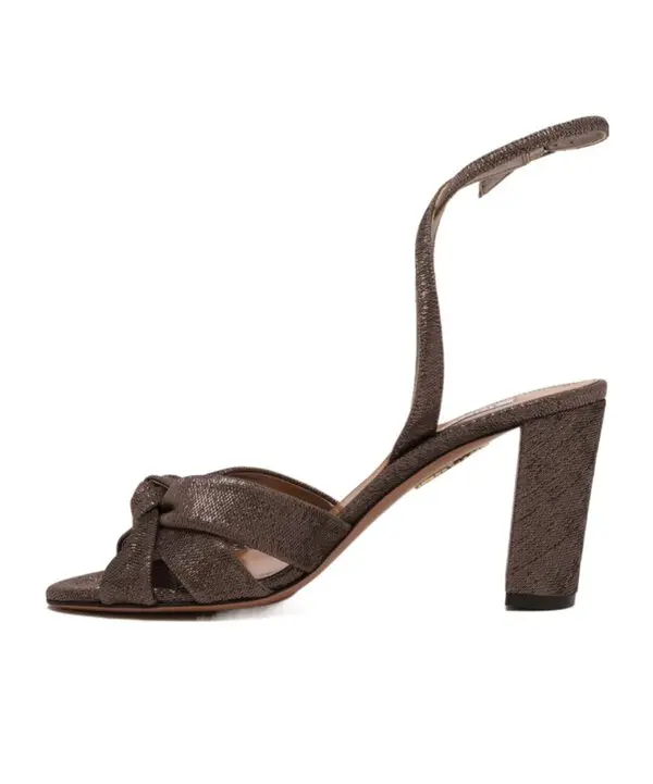 AQUAZZURA Knotted Detail Ankle-strap Sandals - Brown