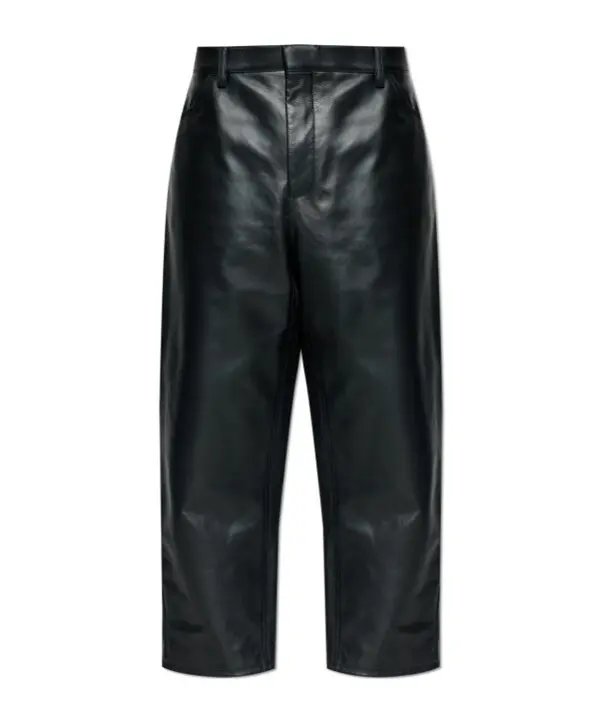 JIL SANDER Straight-leg Leather Trousers
