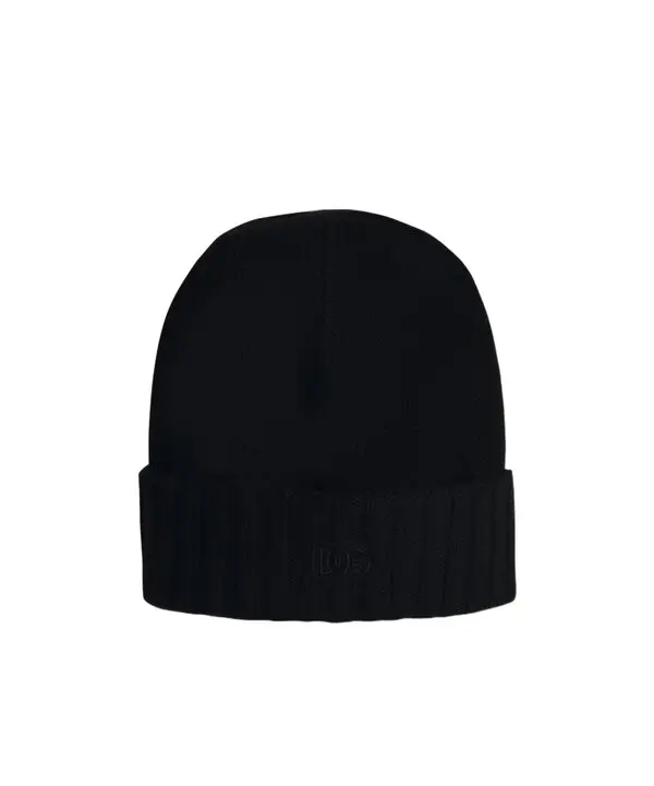 Dolce & Gabbana Embroidered Logo Knit Beanie - Black