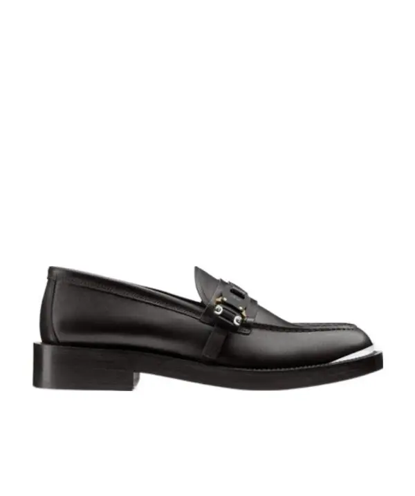 Dior Evidence Buckle Detailed Loafers - Black