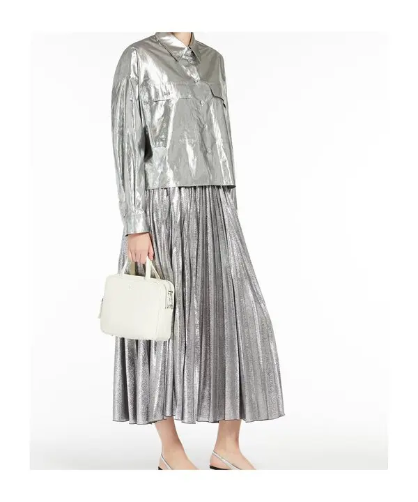 Max Mara Pleated Flared Midi Skirt