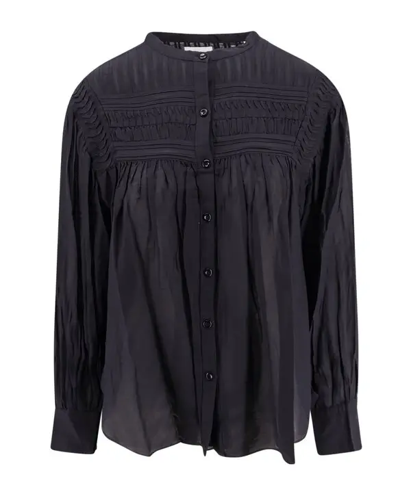 Isabel Marant Étoile Gathered Pleated Blouse - Black