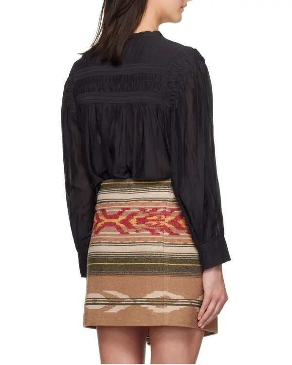Isabel Marant Étoile Gathered Pleated Blouse - Black