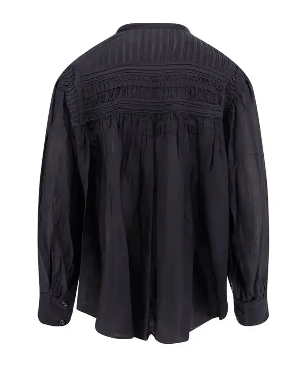 Isabel Marant Étoile Gathered Pleated Blouse - Black
