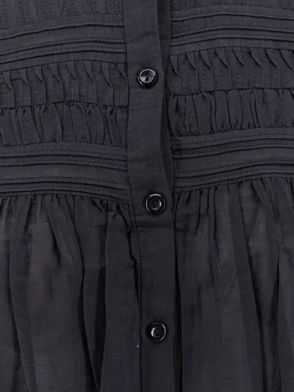 Isabel Marant Étoile Gathered Pleated Blouse - Black