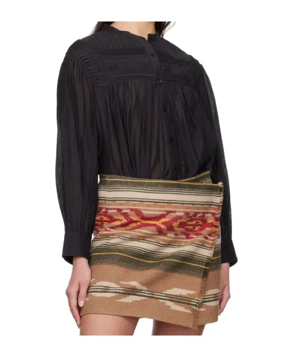 Isabel Marant Étoile Gathered Pleated Blouse - Black