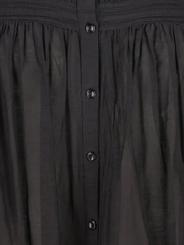 Isabel Marant Étoile Gathered Pleated Blouse - Black