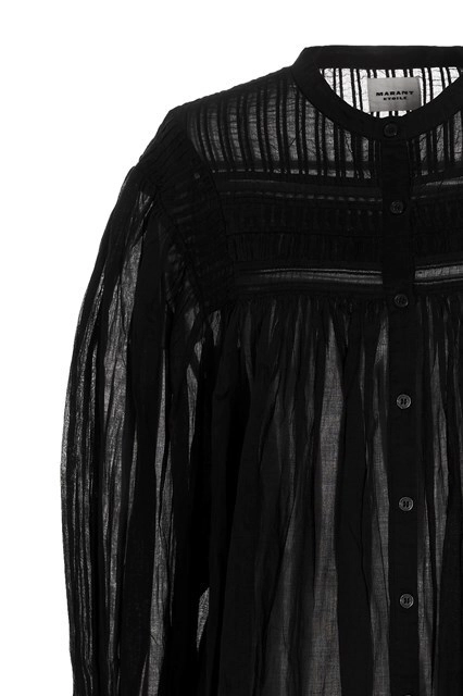 Isabel Marant Étoile Gathered Pleated Blouse - Black