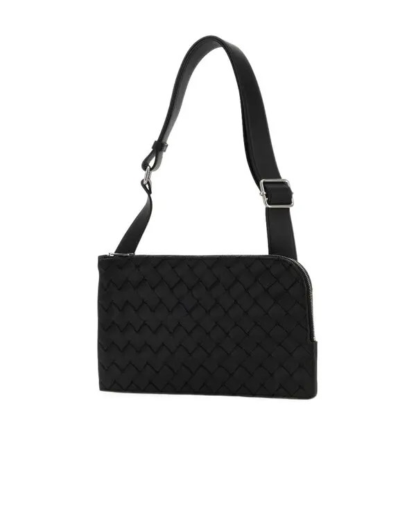 Bottega Veneta Intracciato Zippered Shoulder Bag