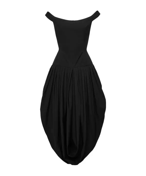 Magda Butrym Long Off-shoulder Draped Dress