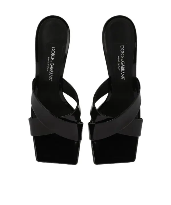 Dolce & Gabbana Logo Dg Heel Slip-on Sandals