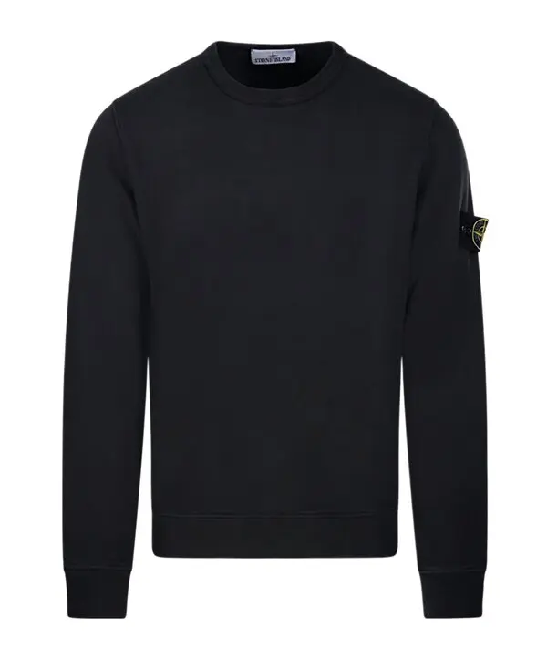 Stone Island Compass Patch Crewneck Sweatshirt - Light Grey