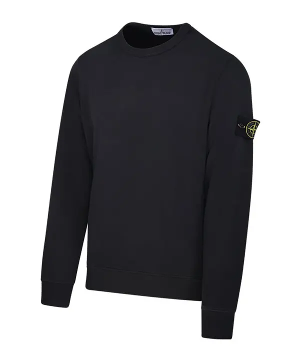 Stone Island Compass Patch Crewneck Sweatshirt - Light Grey