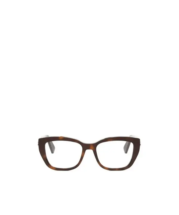 BVLGARI Square Frame Eyeglasses - Havana