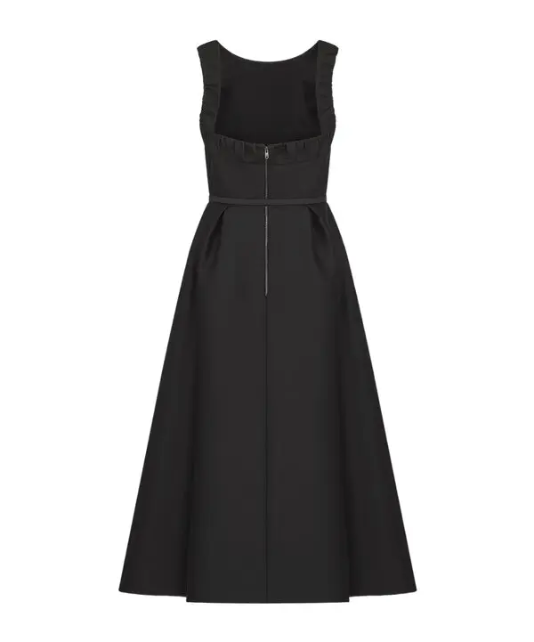 Dior Flared Mid-length Dress With Belt