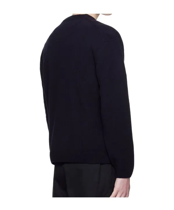 Maison Kitsuné Wool Fox Head Sweater - Black
