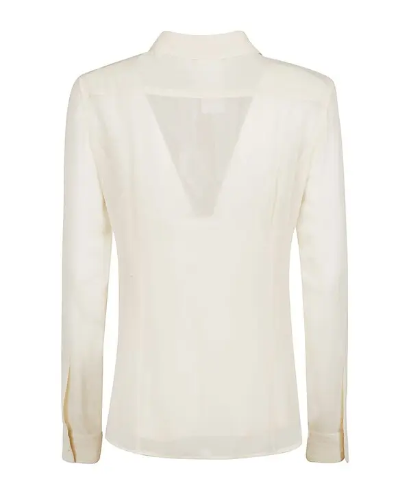 Max Mara Buttoned Long-sleeved Silk Shirt