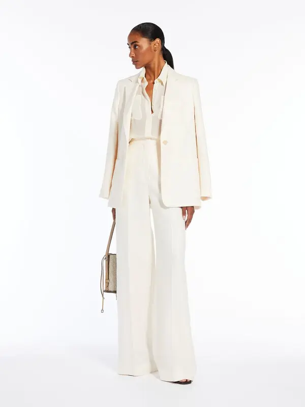 Max Mara Buttoned Long-sleeved Silk Shirt