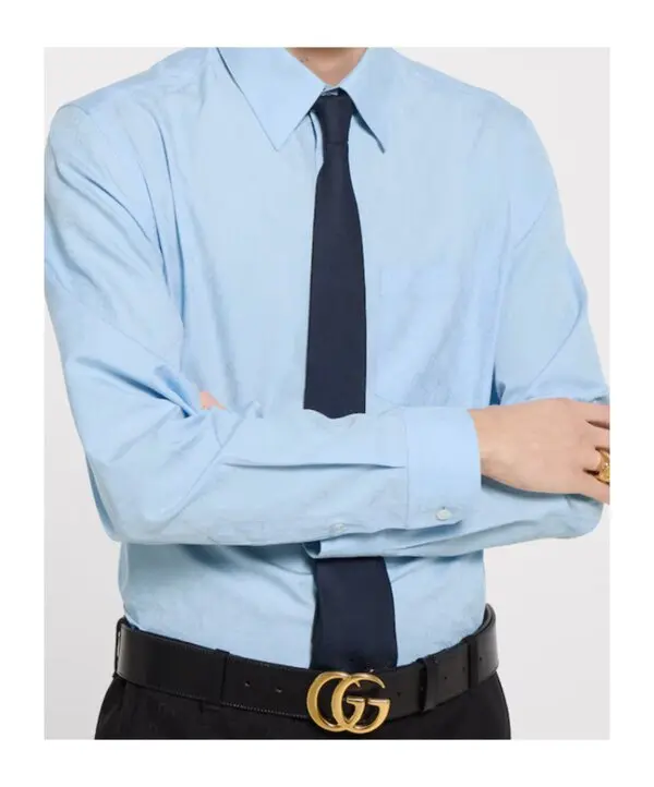 Gucci Gg Pattern Neck Tie - Blue