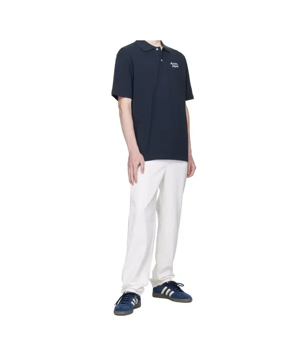 Maison Kitsuné Handwriting Logo Polo Shirt