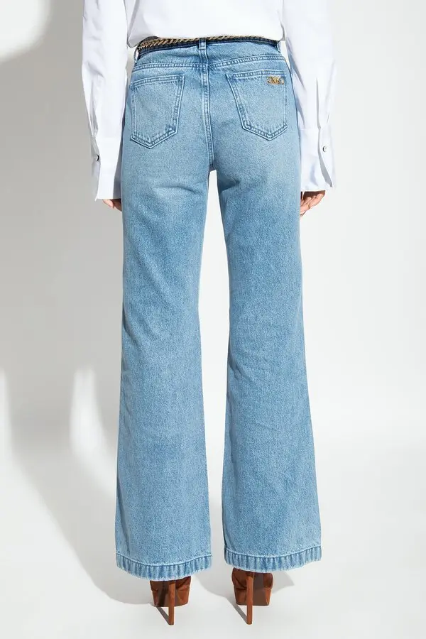 Michael Kors Belted Bootcut High-rise Jeans