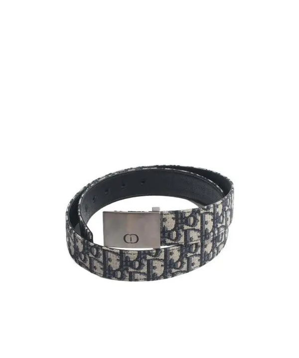 Dior Monogrammed Canvas Belt - Black