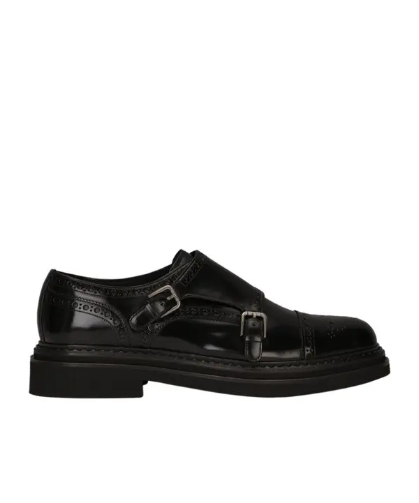 Dolce & Gabbana Round Toe Monk Strap Shoes