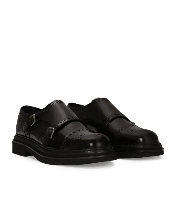 Dolce & Gabbana Round Toe Monk Strap Shoes