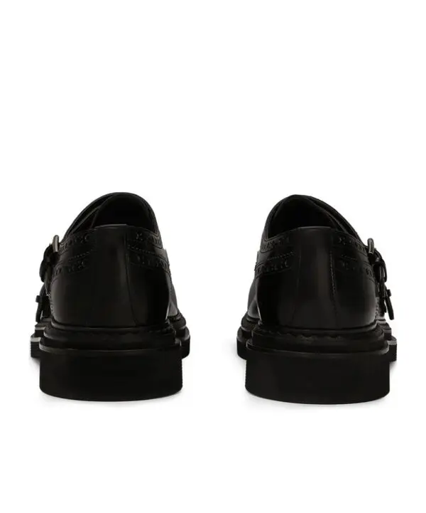 Dolce & Gabbana Round Toe Monk Strap Shoes