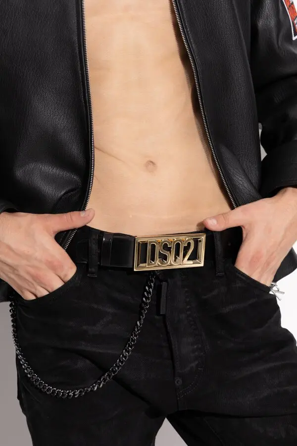 Dsquared2 Logo Plaque Buckle Belt