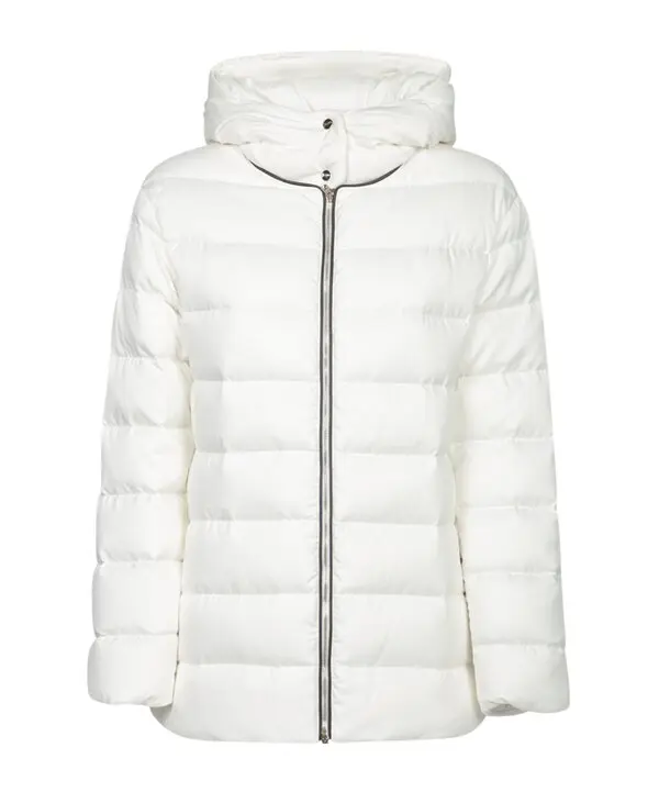 Herno Hooded Zip-up Padded Jacket - White