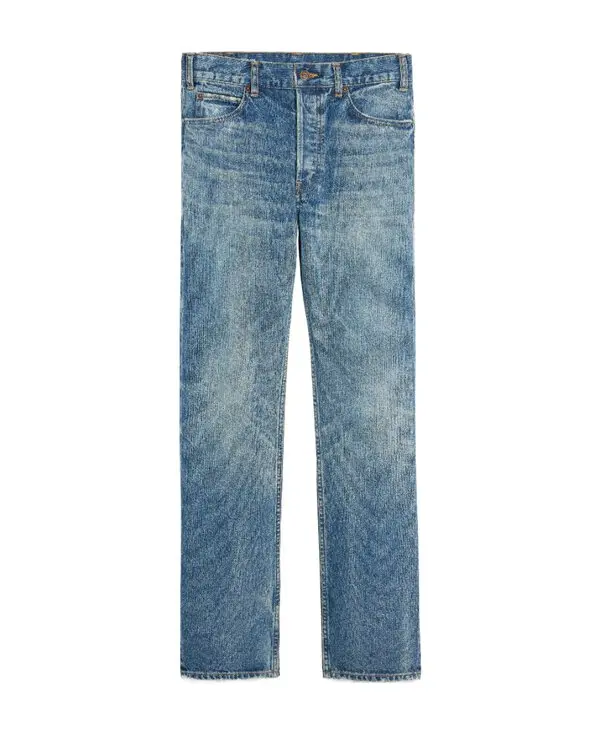 Celine Polly Jeans In Crystal Rinse Denim