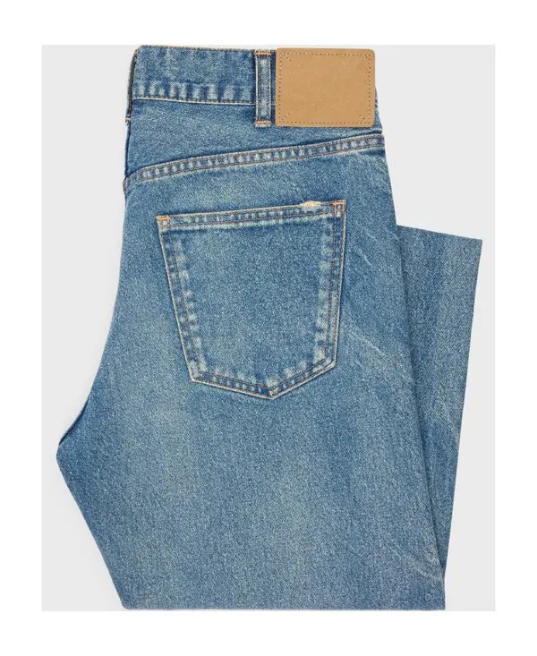 Celine Polly Jeans In Crystal Rinse Denim